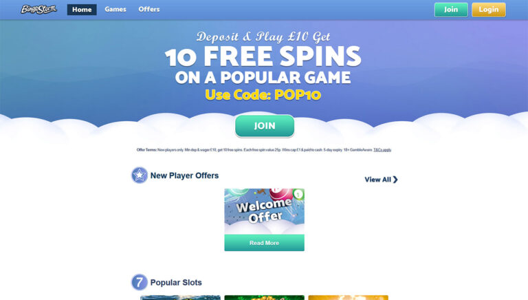 Bingo Storm 2025 - 10 Free Spins on Irish Luck